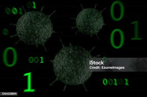 바이너리 코드 컴퓨터 바이러스 3d 일러스트레이션 0명에 대한 스톡 사진 및 기타 이미지 0명 개념 경호 Istock
