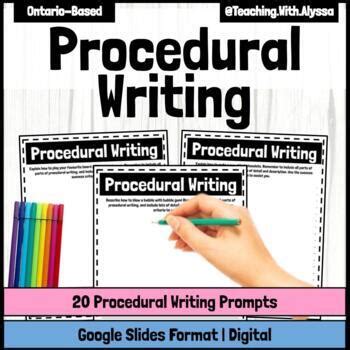 Procedural Writing Prompts Templates Language Writing Practice Digital