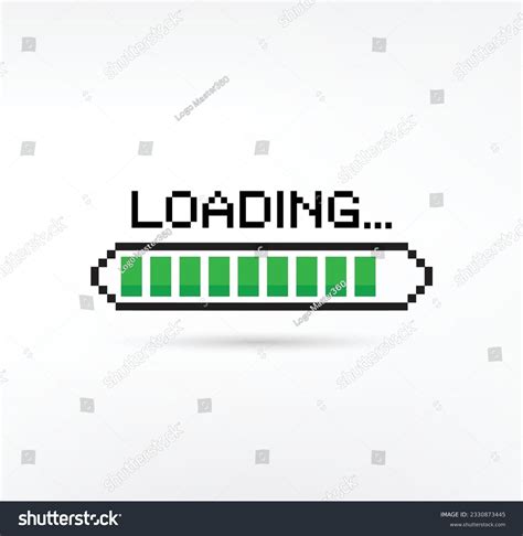 Pixel Art 8 Bit Loading Bar Concept Loading Or Royalty Free Stock