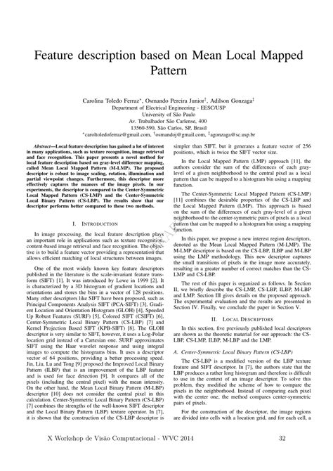 Pdf Feature Description Based On Mean Local Mapped Pattern