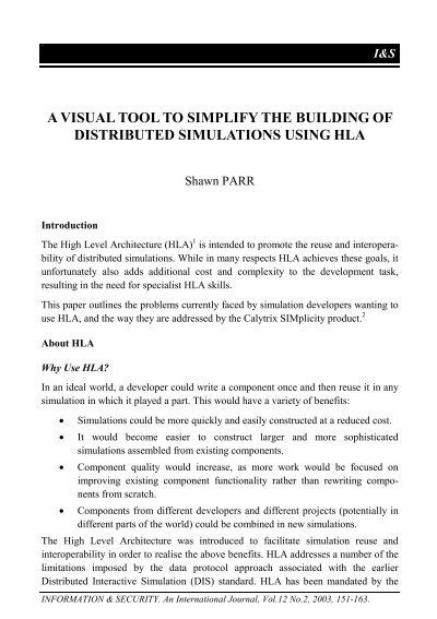 a visual tool to simplify the building of distributed simulations using hla