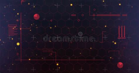 After Navy Backdrop Showing Hex Grid Animating Golden Sparks Drifting Elements Pulsing Into Loop