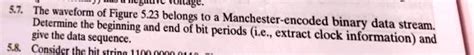 57 The Waveform Of Figure 523 Belongs To A Manchester Encoded Binary