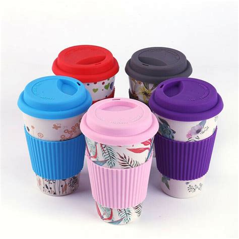 Reusable Bamboo Fiber Coffee Cup Mugs Coffe Travel Grandado