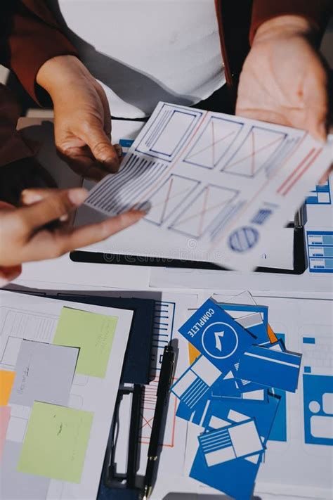 Young Asian Business Creative Team Work Together Mobile Application