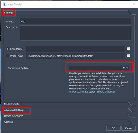 invalid coordinate system infraworks autodesk community