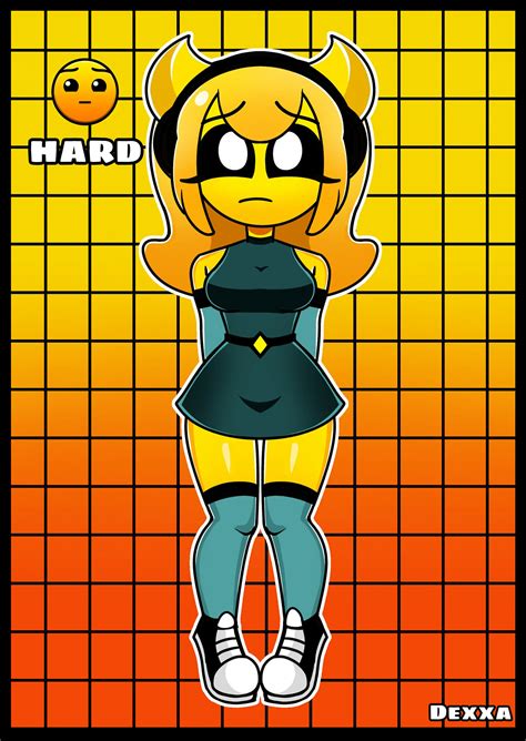 Geometry Dash Hard Girl Art Ретро объявления Милые рисунки Смешные