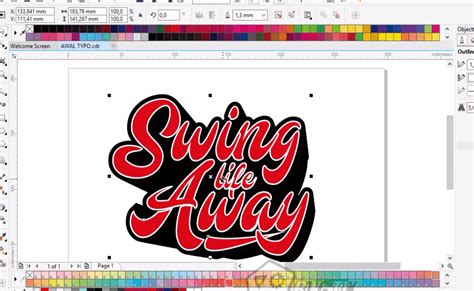 Cara Membuat Typography Text Di CorelDraw Ver 2 Bangtax