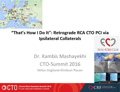Thats How I Do It Retrograde Rca Cto Pci Via Ipsilateral Collateral