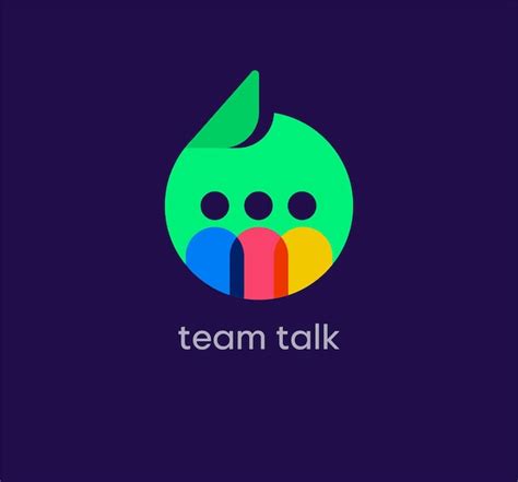 Premium Vector Team Talk Speech Bubble Logo Unique Design Color