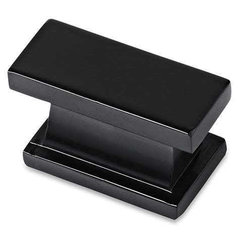 Southern Hills Black Cabinet Knobs Rectangle Pack Of 5 Kitchen