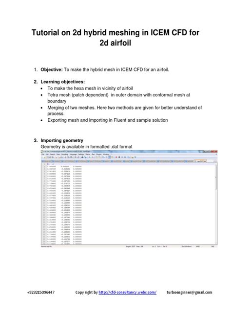 Tutorial On 2d Hybrid Meshing In Icem Cfd For 2d Airfoil Pdf