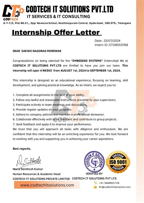 Sakshi Morewar On Linkedin Internship Codtechsolutions Newbeginnings