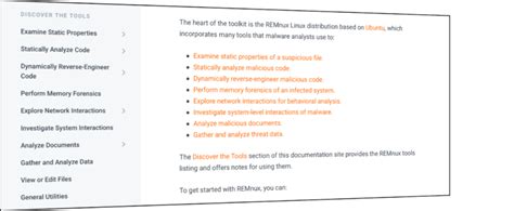 Remnux Tools List For Malware Analysis
