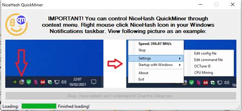 BUG Startup Dialog Won T Close Issue Nicehash NiceHashQuickMiner GitHub