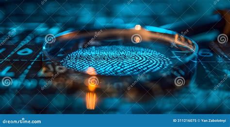 Analyzing A Fingerprint In Forensic Crime Scene Investigation Concept Fingerprint Matching
