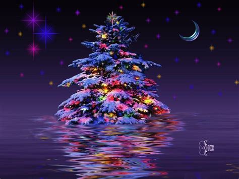Tree Merry Christmas Wallpapers Wallpaper Cave