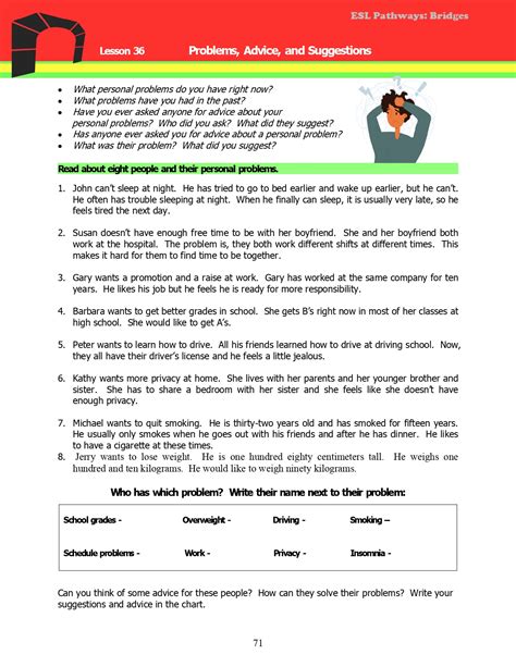 Adult Esl Lessons Intermediate Stickyball Esl Lessons