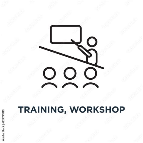 Training Workshop Linear Sign Icon Editable Eps10 Concept Symbol Design Vector Illustration