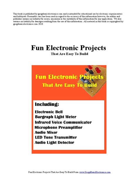 Fun Basic Electronic Projects Pdf Microphone Operational Amplifier