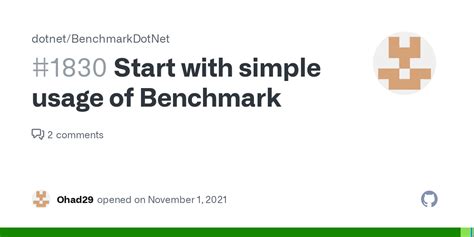 start with simple usage of benchmark · issue 1830 · dotnet benchmarkdotnet · github