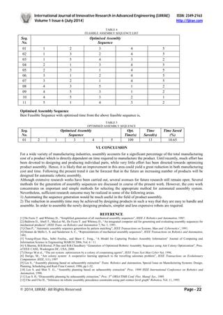 Assembly Sequence Optimization PDF Mechanical And Industrial Engineering Industry Industries