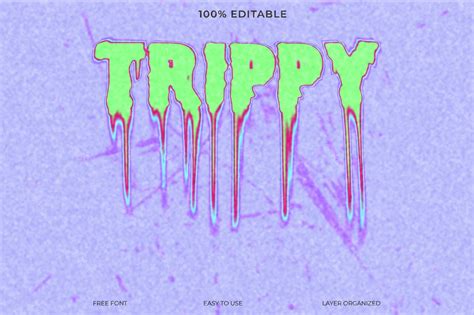 Trippy Text Style Effect Photoshop PREMIUM PSD File