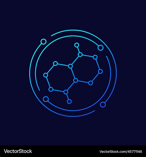 Graphene Carbon Molecule Structure Icon Royalty Free Vector