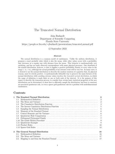 Truncated Normal Pdf