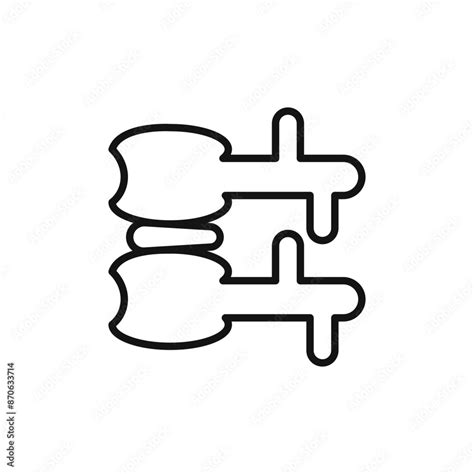 Radiculopathy Radicular Syndrome Logo Sign Vector Outline Stock Vector