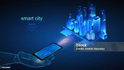 인공 지능과 스마트 시티 시스템 집의 벡터 일러스트 과학 미래지향적 네트워크 네트워크 개념 통신 첨단 기술 Eps 10 멀리 떨어진에 대한 스톡 벡터 아트 및 기타 이미지