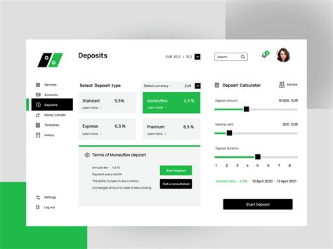 Web Desktop App Design Deposit Calculator Banking Service By Svitlana Nykyforenko On Dribbble