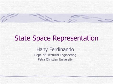 PPT State Space Representation PowerPoint Presentation Free Download ID 915479