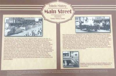 Toledo History Main Street A Toledo Or Oregon Historical Markers