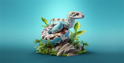Jungle Python Side Angle 3d For Game Icon Movie Style Premium Ai