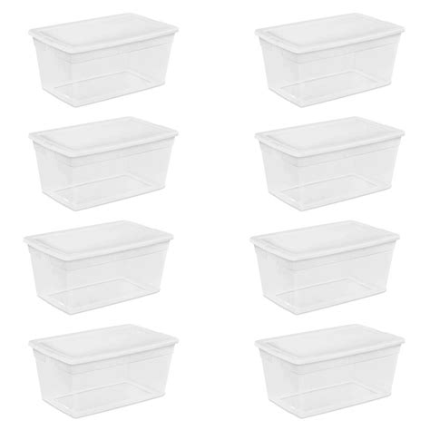 Sterilite Storage Box Stackable Bin With Lid Plastic Container To