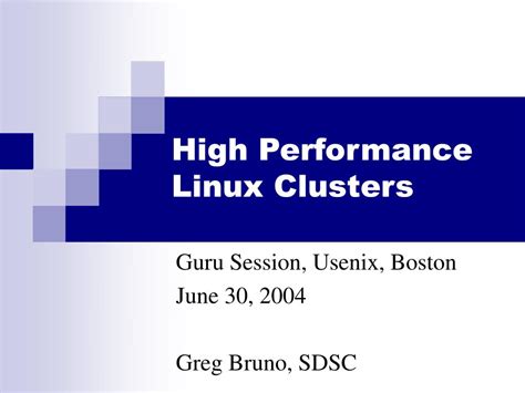 ppt high performance linux clusters powerpoint presentation free download id 4393248