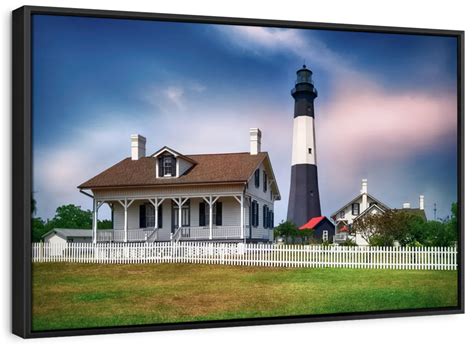 Latitude Run® Tybee Island Lighthouse Savannah Beach Canvas Print