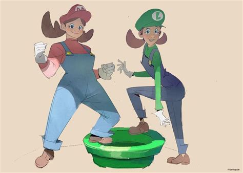 The Super Maria Sisters Mario Fan Art Super Mario Art Fan Art