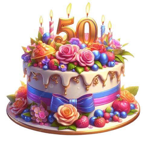 50th Birthday Cake Clip Art