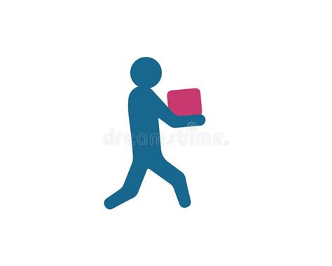 Postman Delivery Box Vector Icon Illustration Stock Vector Illustration Of Logistics Logistic