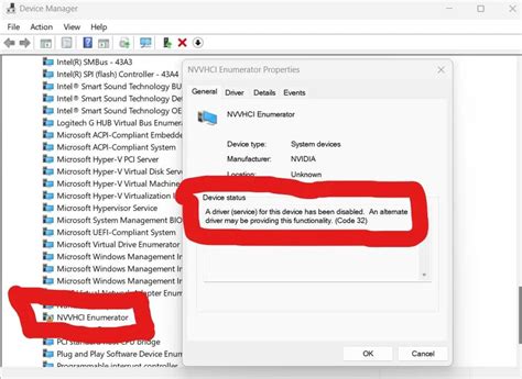 Code 32 Error On Device Manager A Driver Service For This Device Has Been Disabled Under