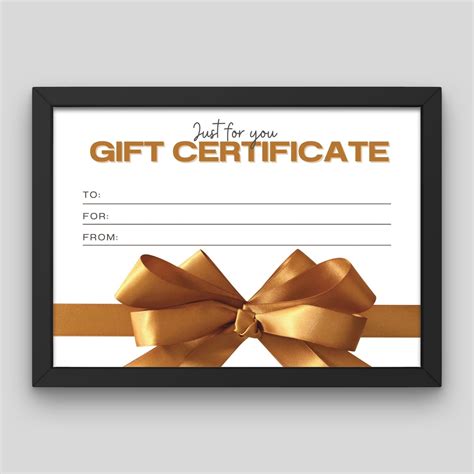 Printable T Certificate Custom T Certificate Customizable