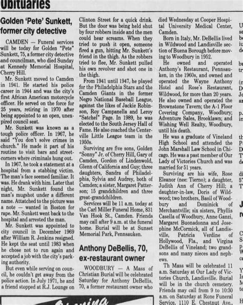 Obituary For Golden Sunkett Aged 70 ™