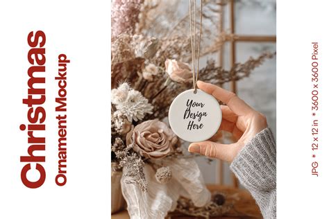 Christmas Ornament Mockup Round White57 Graphic By Gooddaymockup