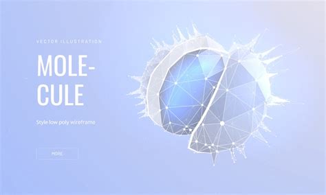 Premium Vector Molecule In Polygonal Wireframe Style