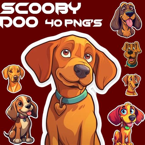 Scooby Doo Svg Bundle Cartoon Png Clipart Cutfile Design Sublimation Silhouette Digital