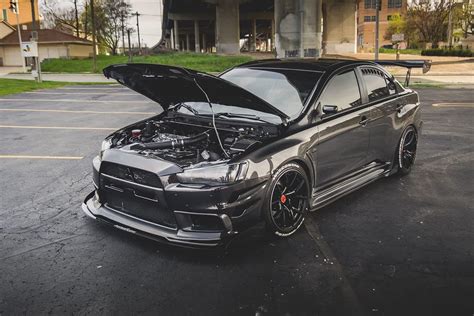 2007 2015 Mitsubishi Evo X Front Splitter V2 Aeroflowdynamics