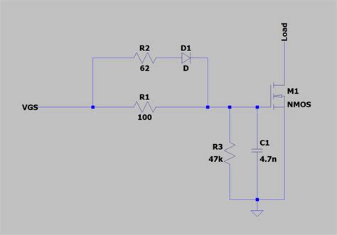 Power Electronics Influence Of Gate Resistors And Capacitors On Driving Gate Of Mosfet