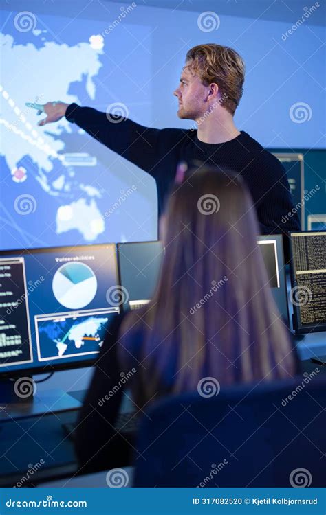 Cyber Security Team Working In A Cyber Security Operations Center Soc To Protect Datacenter From